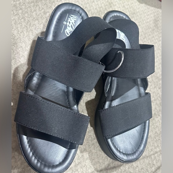 Mossimo Supply Co. | Shoes | Sandals Mossimo Y2k Black Slingback Wedges ...